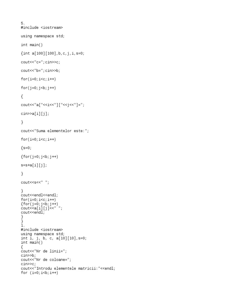 Laborator Tablouri Bidimensionale | PDF | Naming Conventions | Onomastics