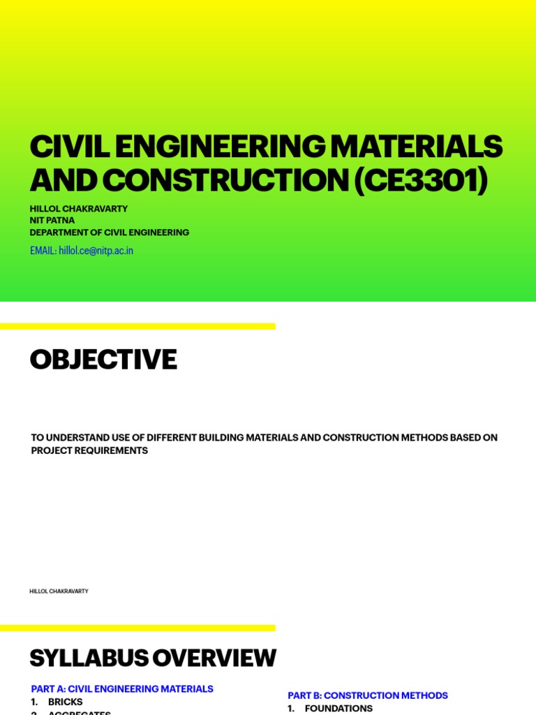 Civil Engineering Materials & Methods | PDF