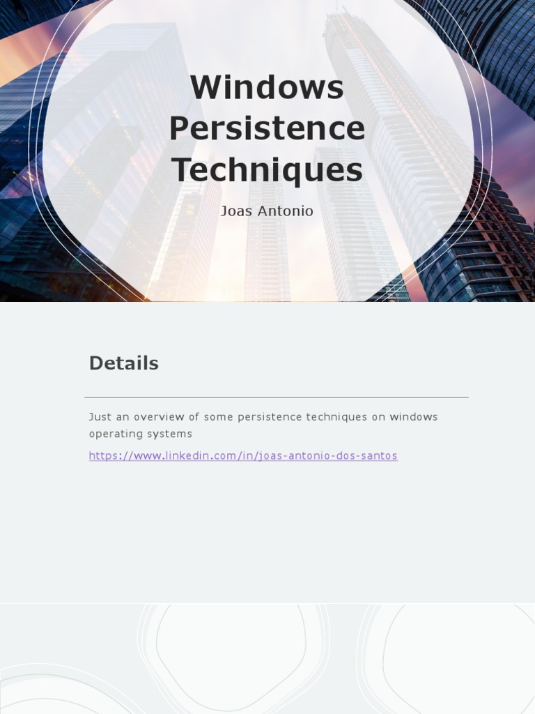 Windows Persistence Techniques | PDF