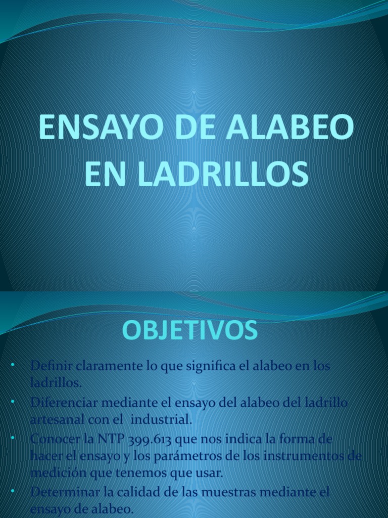 Ensayo de Alabeo en Ladrillos | PDF | Ladrillo
