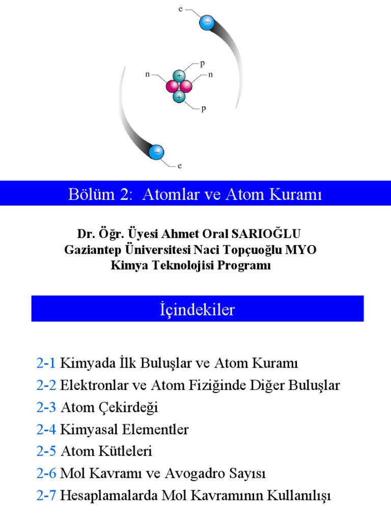 2atomlar Ve Atom Kuramı | PDF