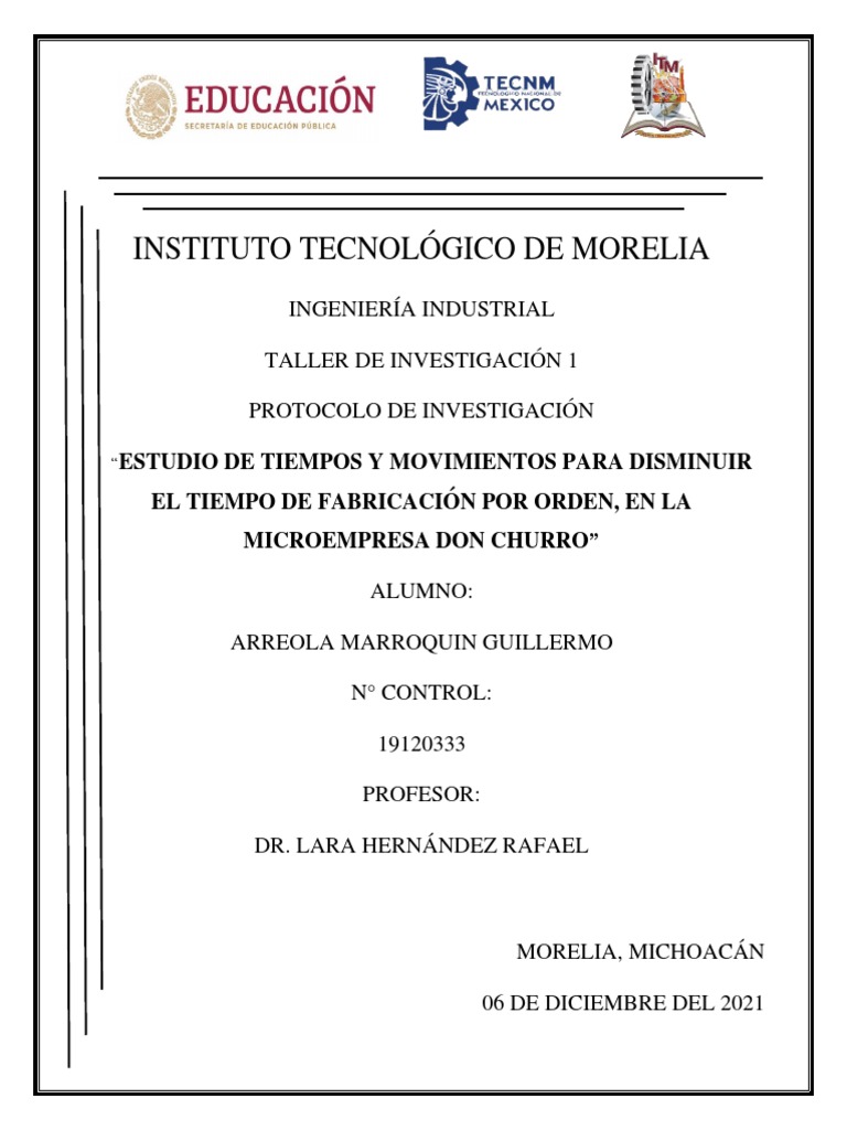 Estudio De Tiempos Y Movimientos Pdf Ingeniería Industrial Ingeniería