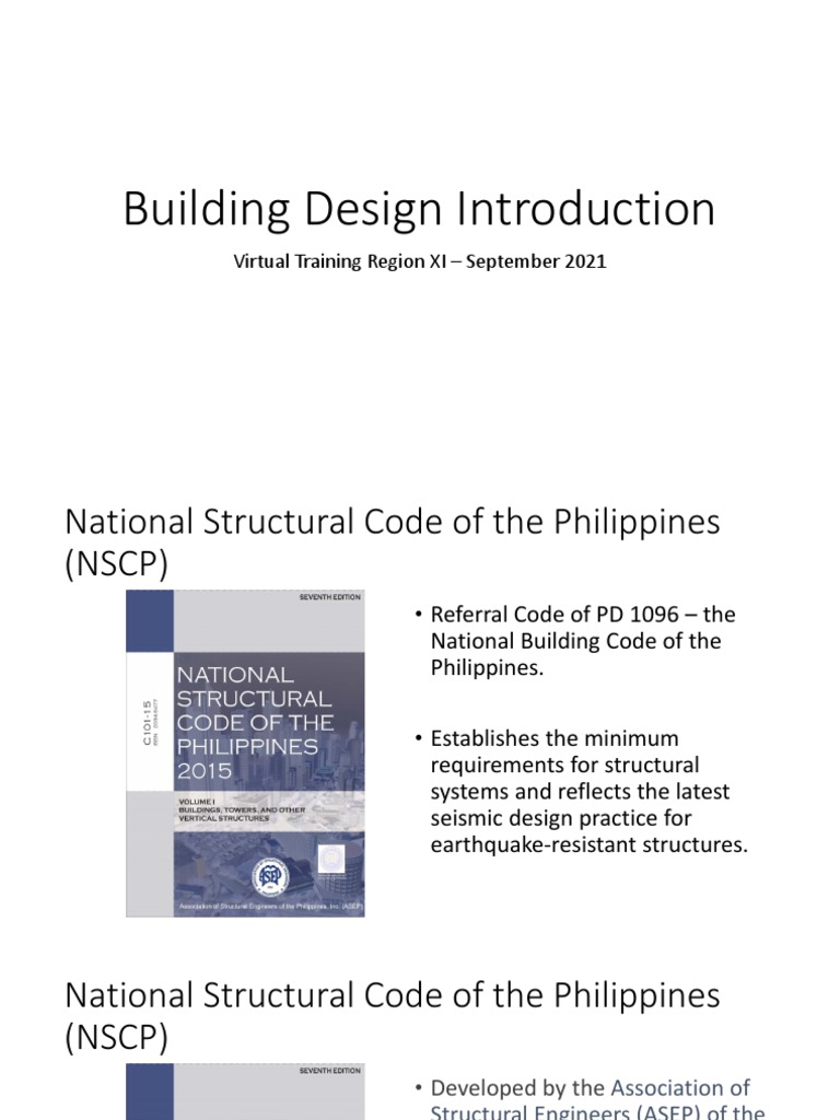 Introduction To Building Design (NSCP 2015) | PDF | Beam (Structure ...