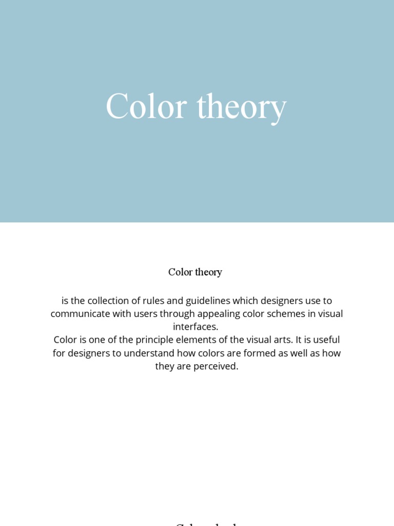 Color Theory | PDF