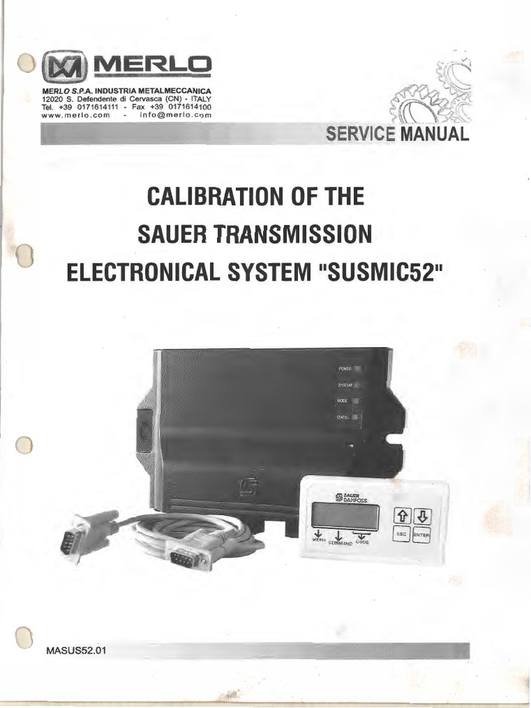 Manual Service Danfoss SUSMIC 52 | PDF | Menu (Computing) | Parameter ...