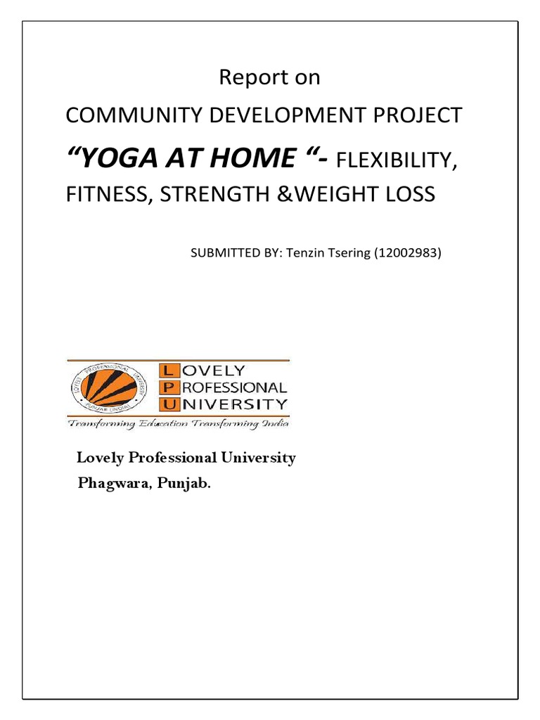 "Yoga at Home "-: Report On Community Development Project Flexibility ...