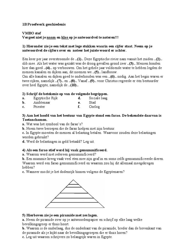1B Proefwerk Geschiedenis | PDF