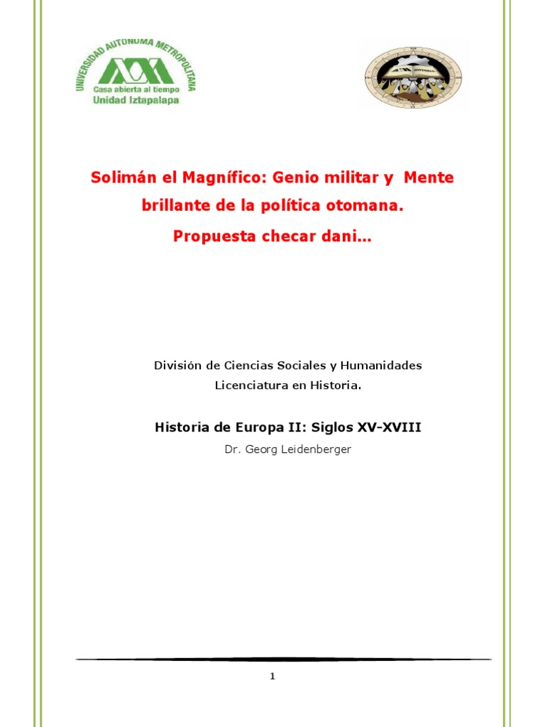 Solimán el Magnífico: Poder y Reformas | PDF | imperio Otomano ...