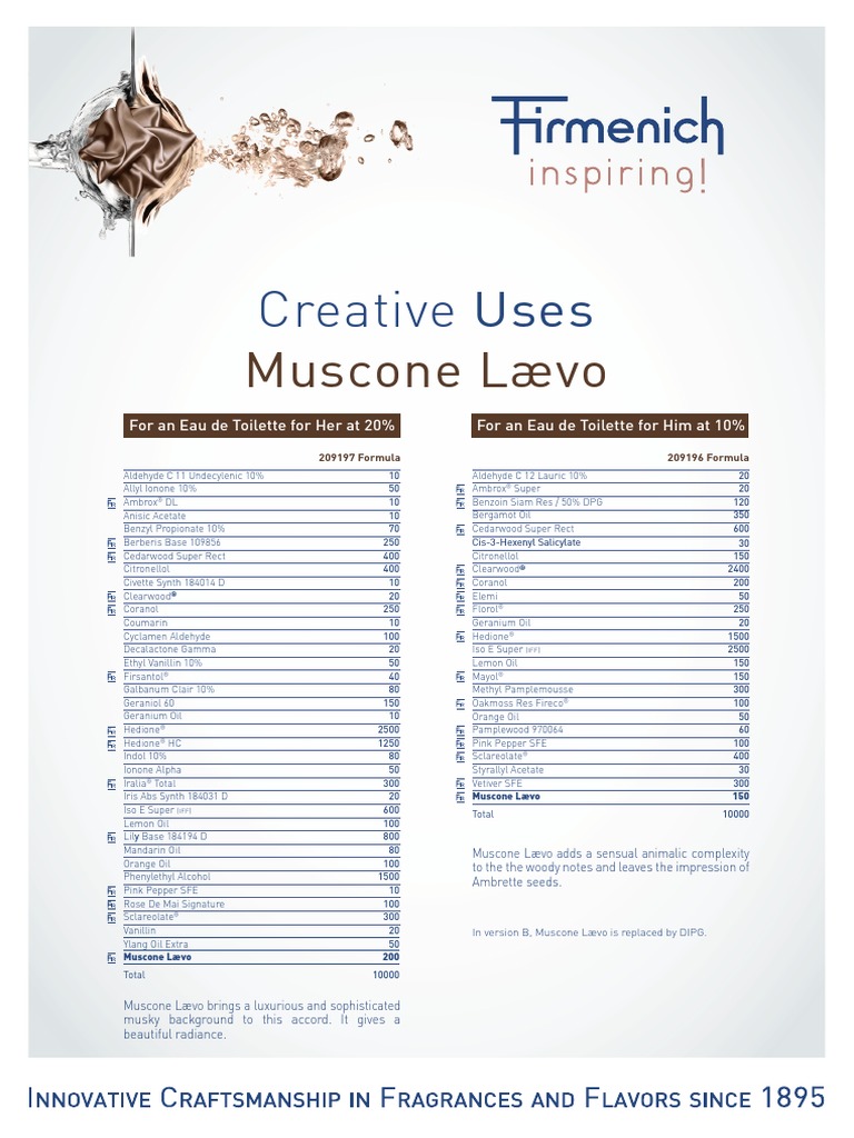 Muscone Lævo Formulas | PDF | Organic Chemistry | Chemistry