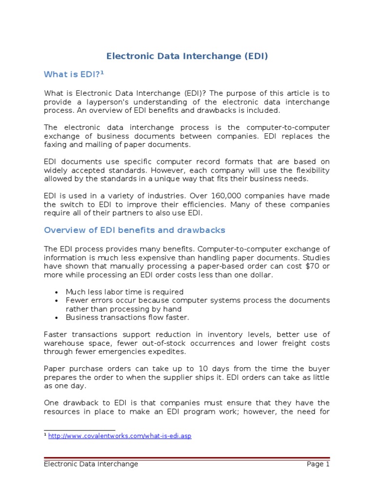 Electronic Data Interchange | PDF | Electronic Data Interchange | Computer Network