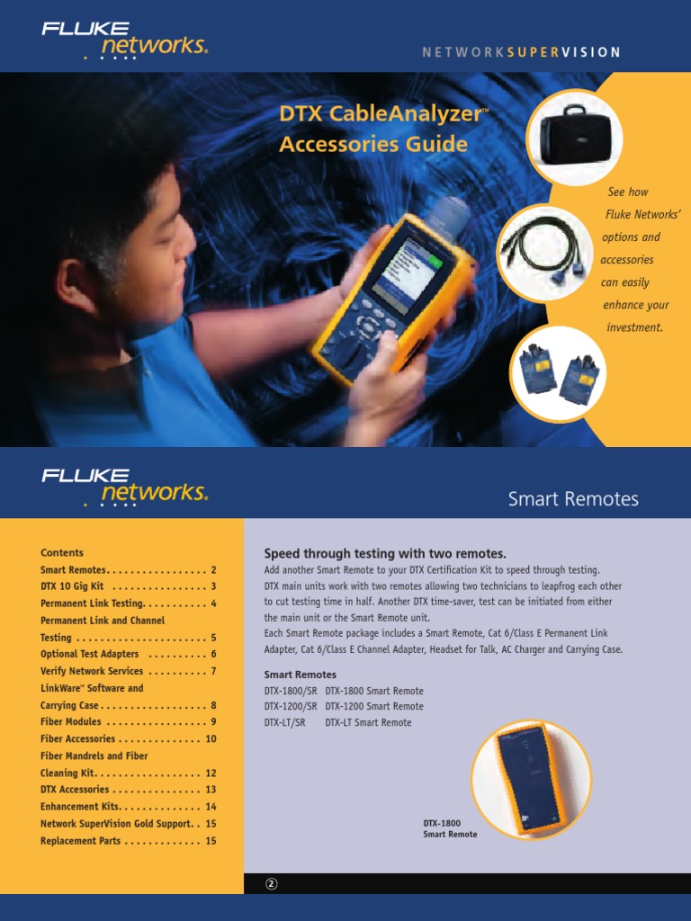 Fluke DTX Cable Analyzer | PDF | Electronics | Information And Communications Technology
