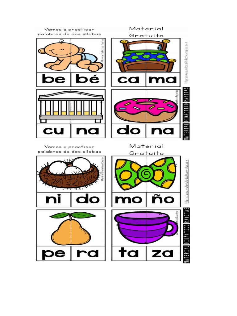 Palabras de Dos Silabas | PDF