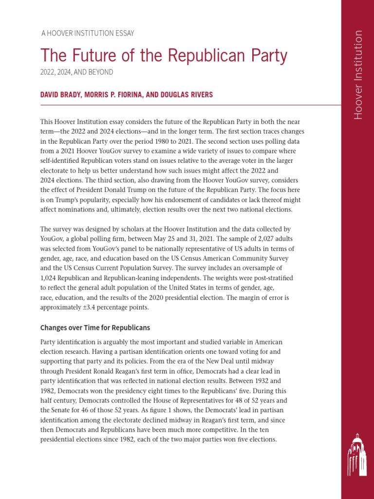 The Future of The Republican Party: 2022, 2024, and Beyond | PDF ...