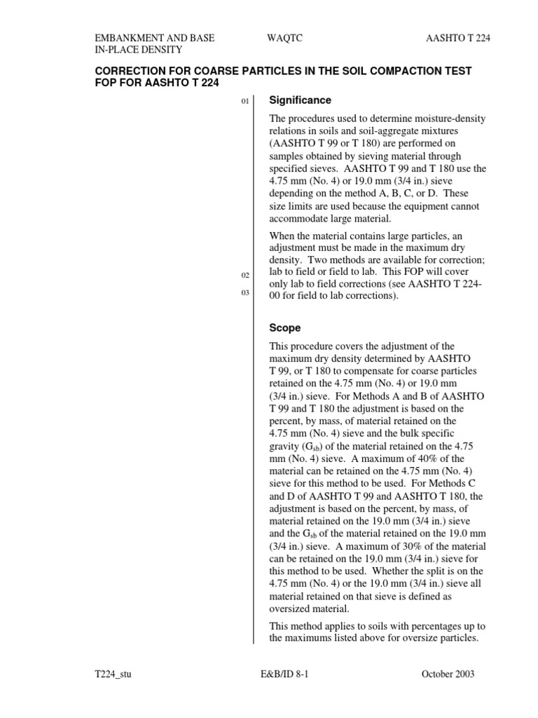 Soil Compaction Density Correction Guide | PDF | Nature | Physical Sciences