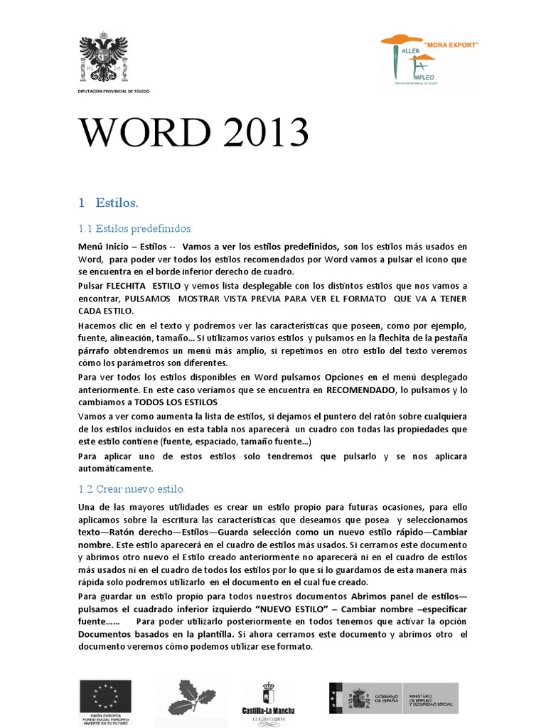 Word 2013 | PDF | Archivo de computadora | Microsoft Word