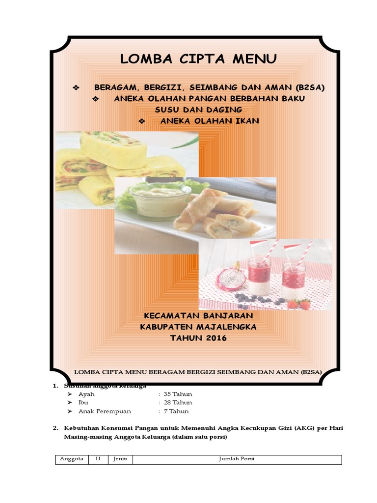 Lomba Cipta Menu (Repaired) | PDF