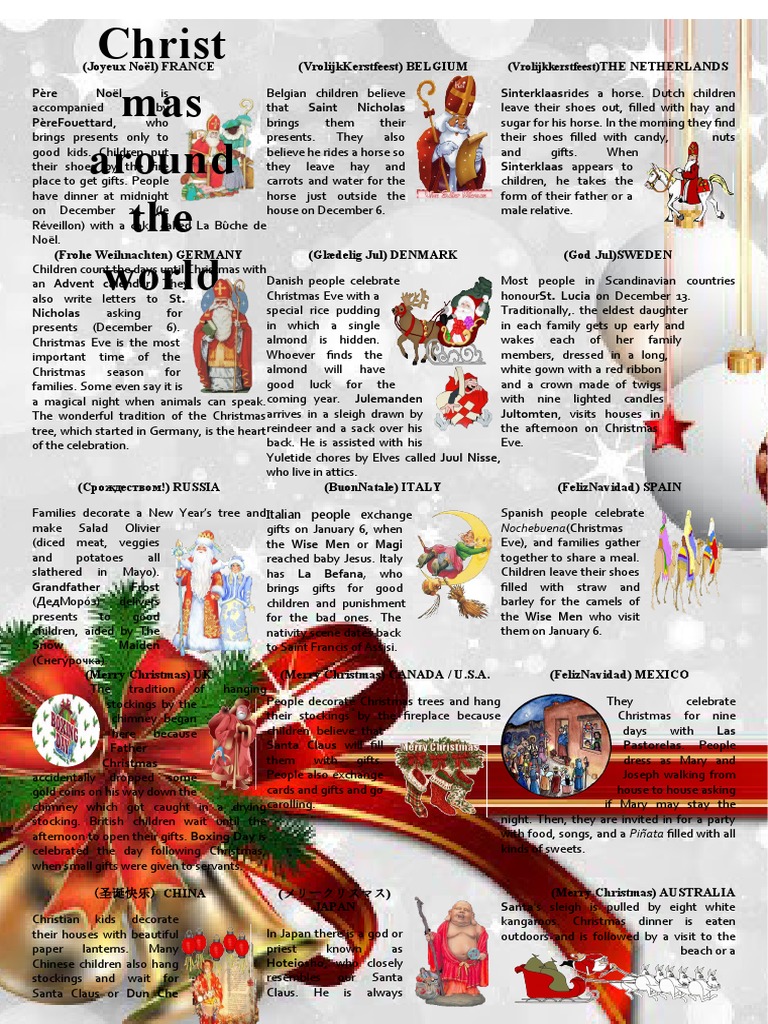 Reading Comprehension Christmas Around The World | PDF | Christmas ...