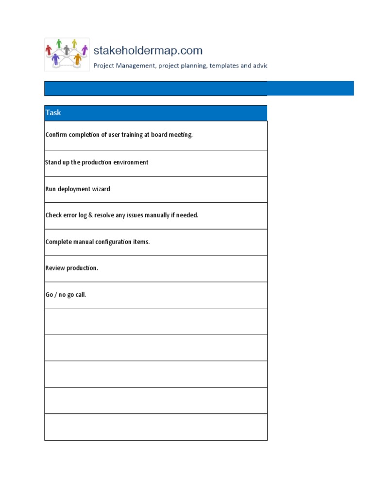 Deployment Plan Template | PDF