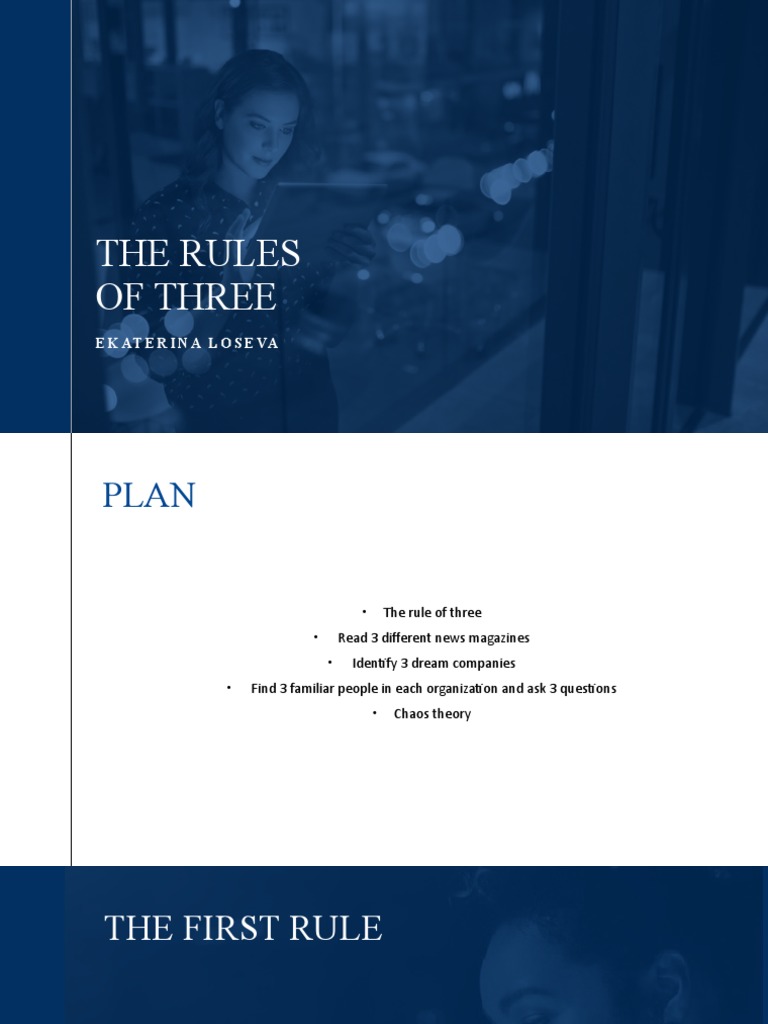 Mastering the Rule of Three for Careers | PDF | Politics