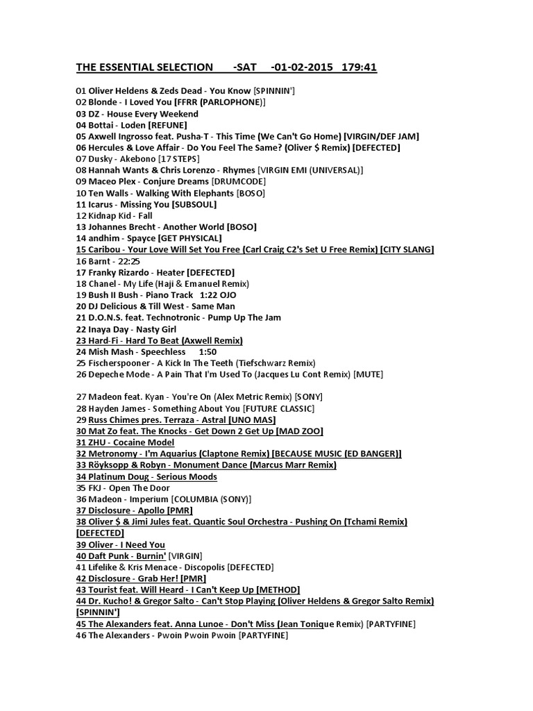 The Essential Selection | PDF | Music Industry | Electronic Music