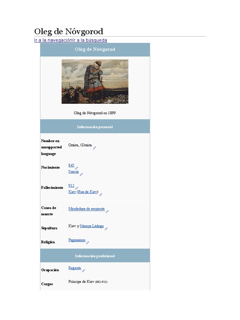 Oleg de Nóvgorod | PDF