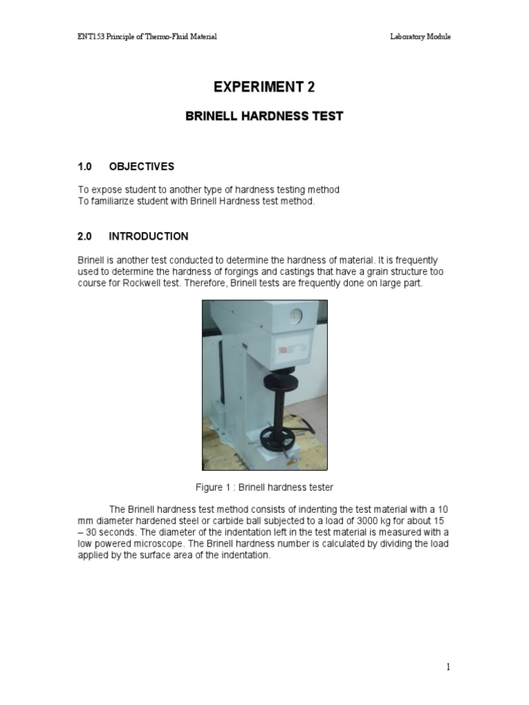 Brinell Hardness Test Procedure Guide | PDF | Hardness | Heat Treating