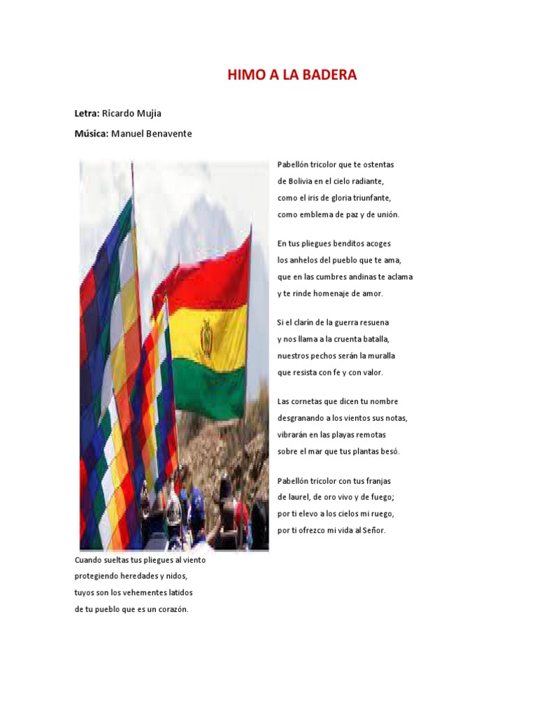 Himno A La Bandera | PDF | Los símbolos | Símbolos nacionales