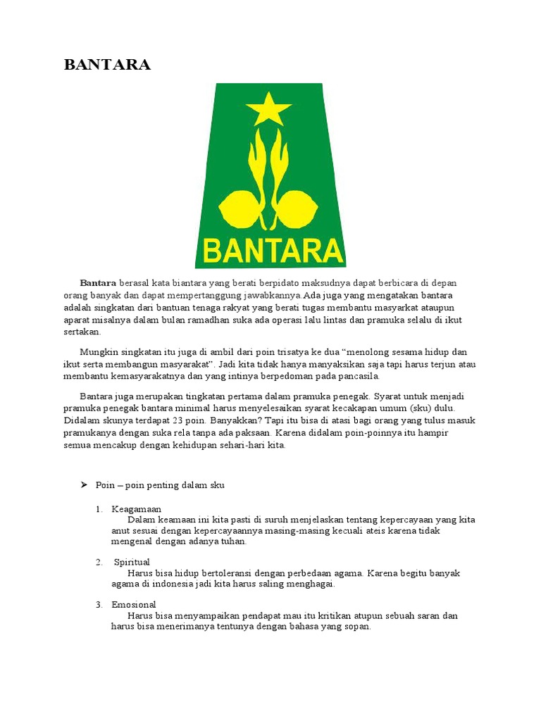 Materi Bantara-1 | PDF