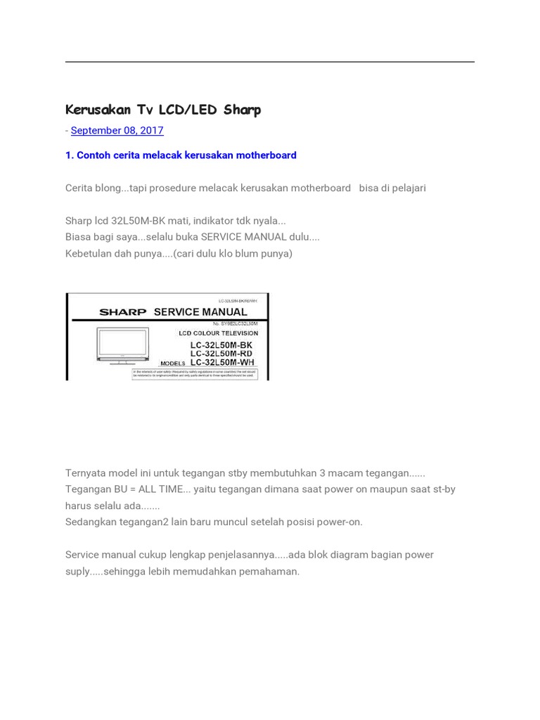 Servis Led Sharp | PDF