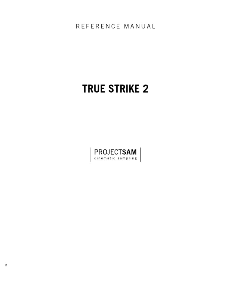 True Strike 2: Reference Manual | PDF | Musical Instruments | Music ...