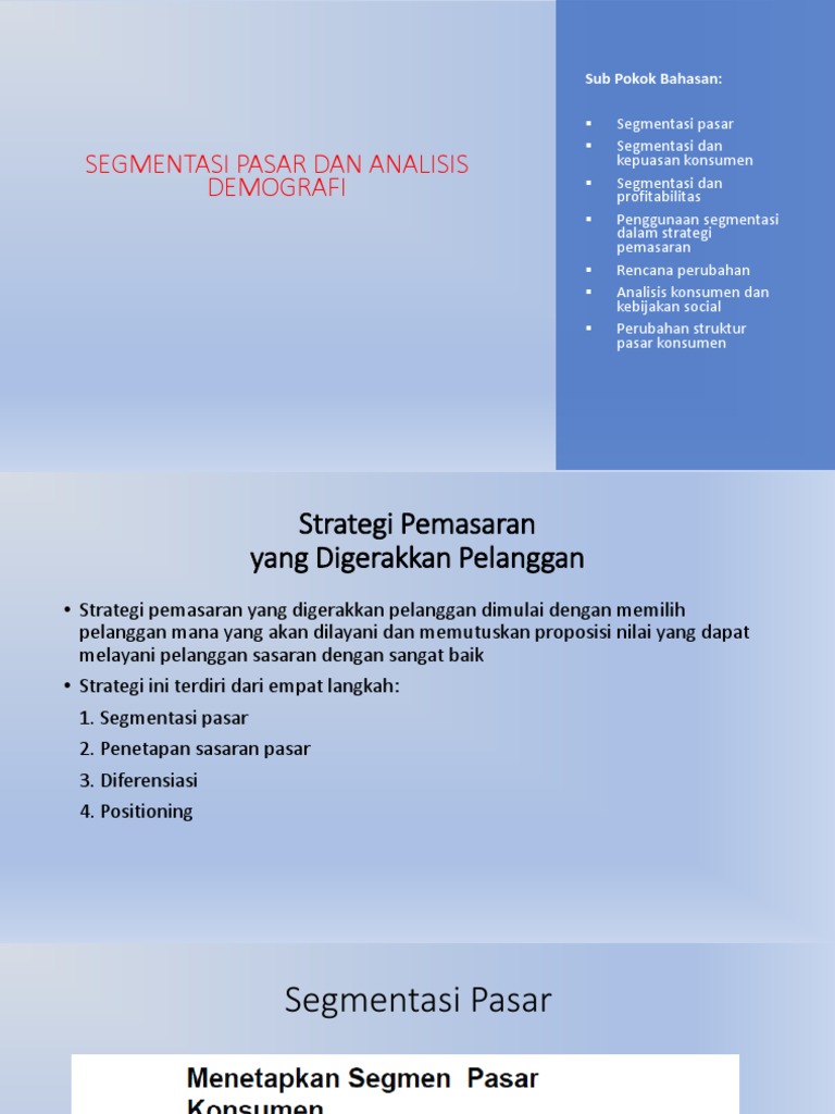 2-Segmentasi Pasar Dan Analisis Demografi | PDF
