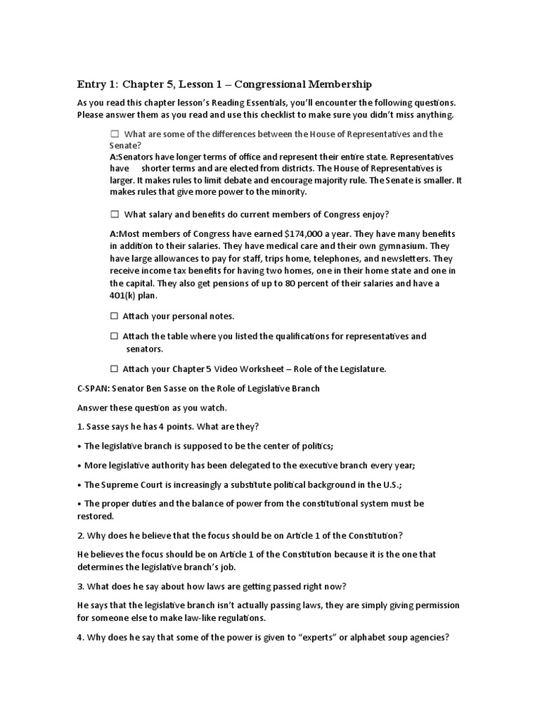 Understanding the Roles and Responsibilities of the U.S. Congress: A ...