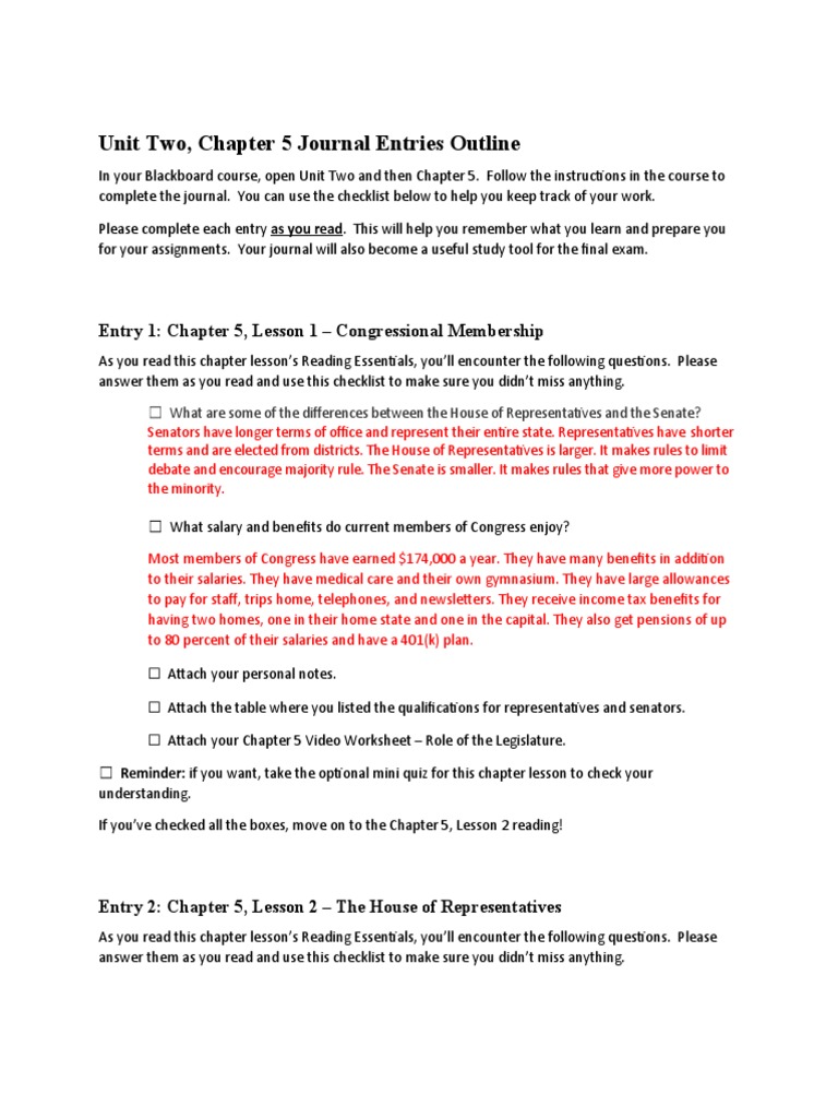 Chapter 5 Lesson 4 | PDF | American Government | United States Congress