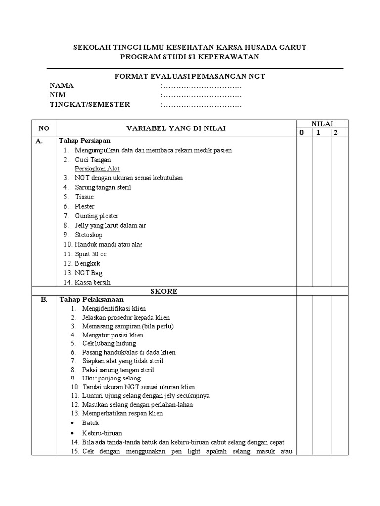 Pemasangan NGT | PDF