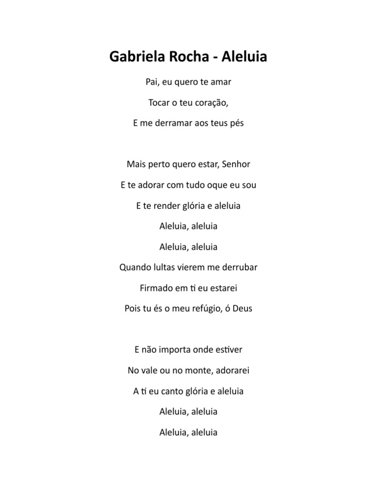 Letra Aleluia | PDF