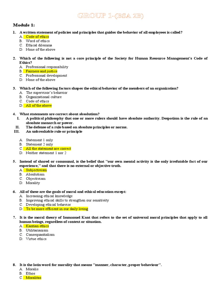 Ethics Reviewer | PDF | Morality | Objectivity (Philosophy)