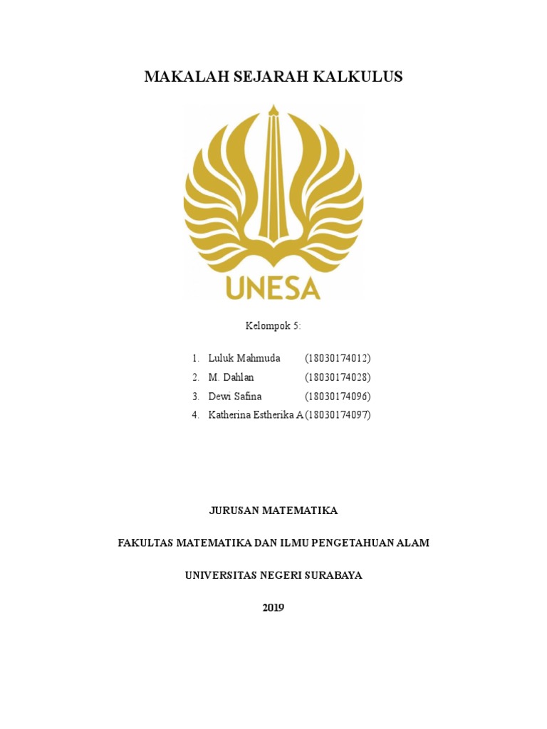 Makalah Sejarah Kalkulus | PDF