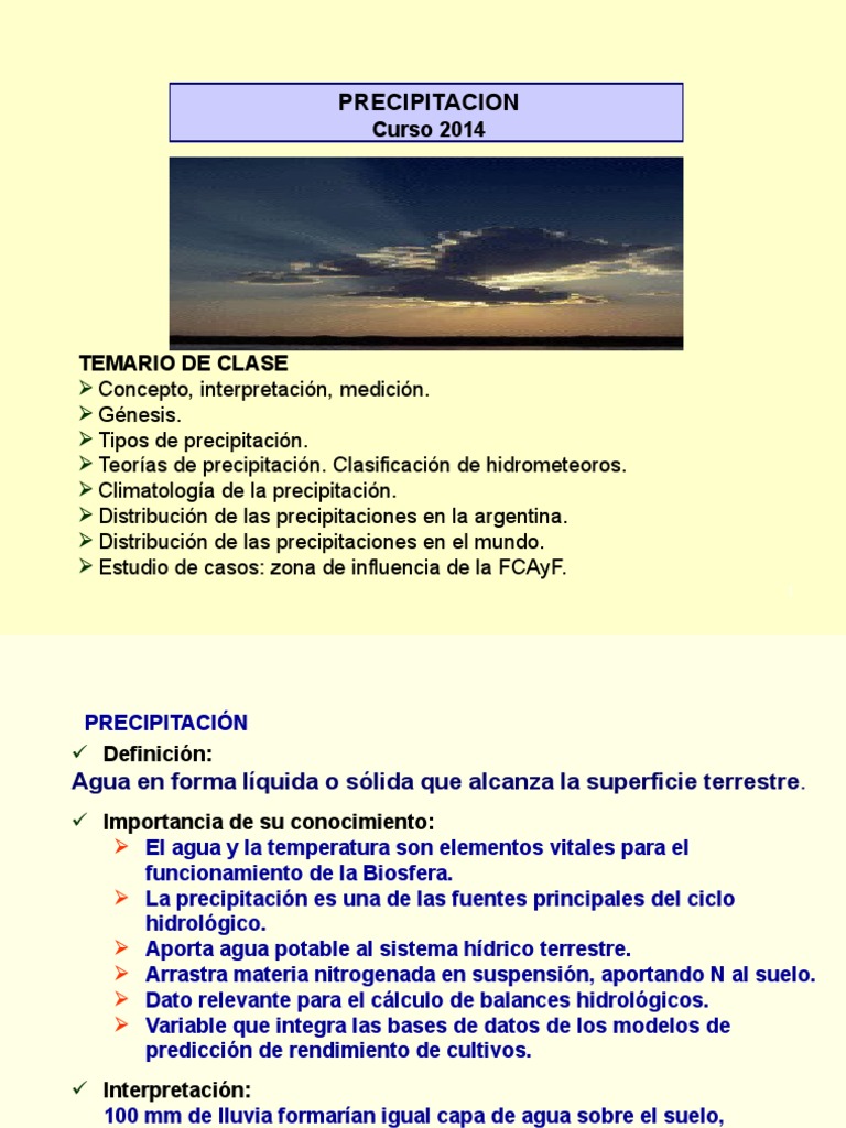 Climatología y Tipos de Precipitación | PDF | Nube | Precipitación