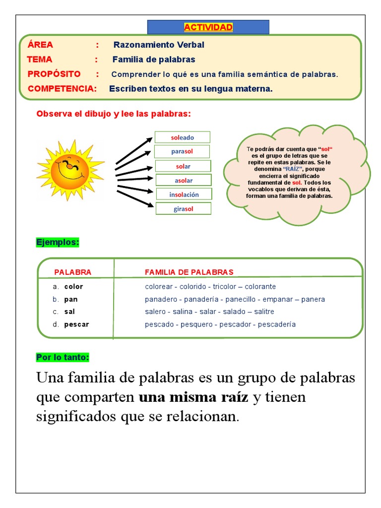 RV La Familia de Palabras 5 | PDF