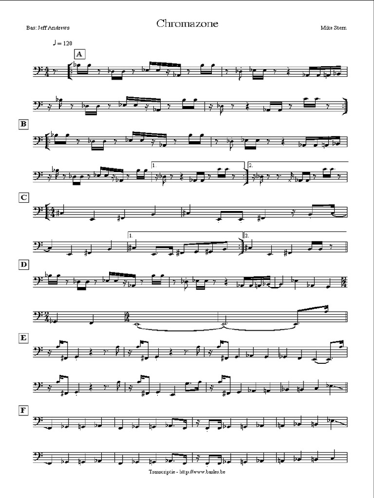 Chromazone - Mike Stern - Bass | PDF