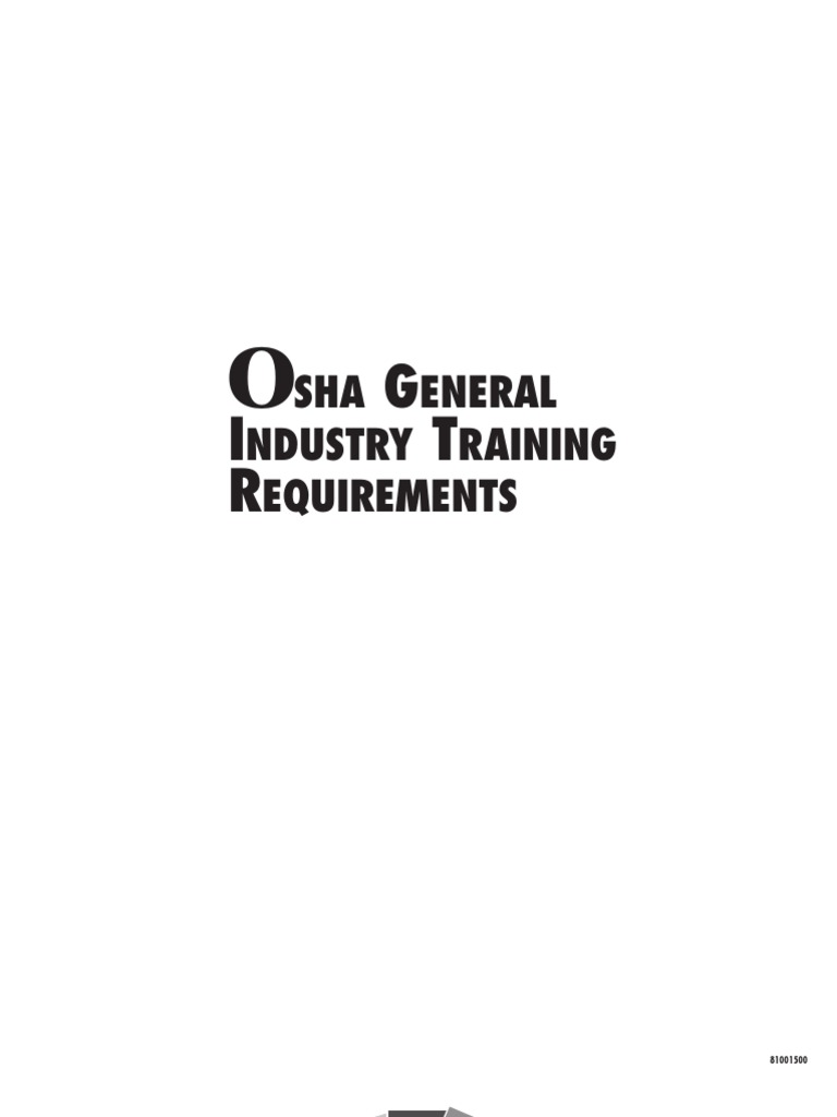 Osha Requirements | PDF | Occupational Safety And Health Administration ...