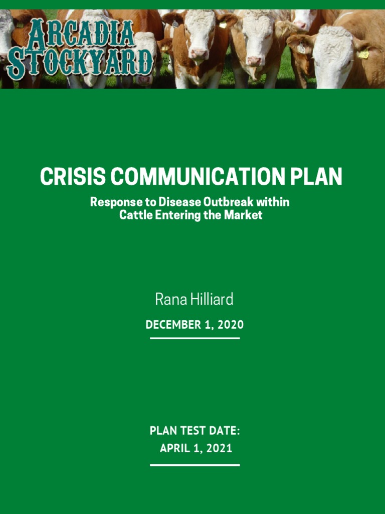 Crisis Communication Plan 1 | PDF | Communication