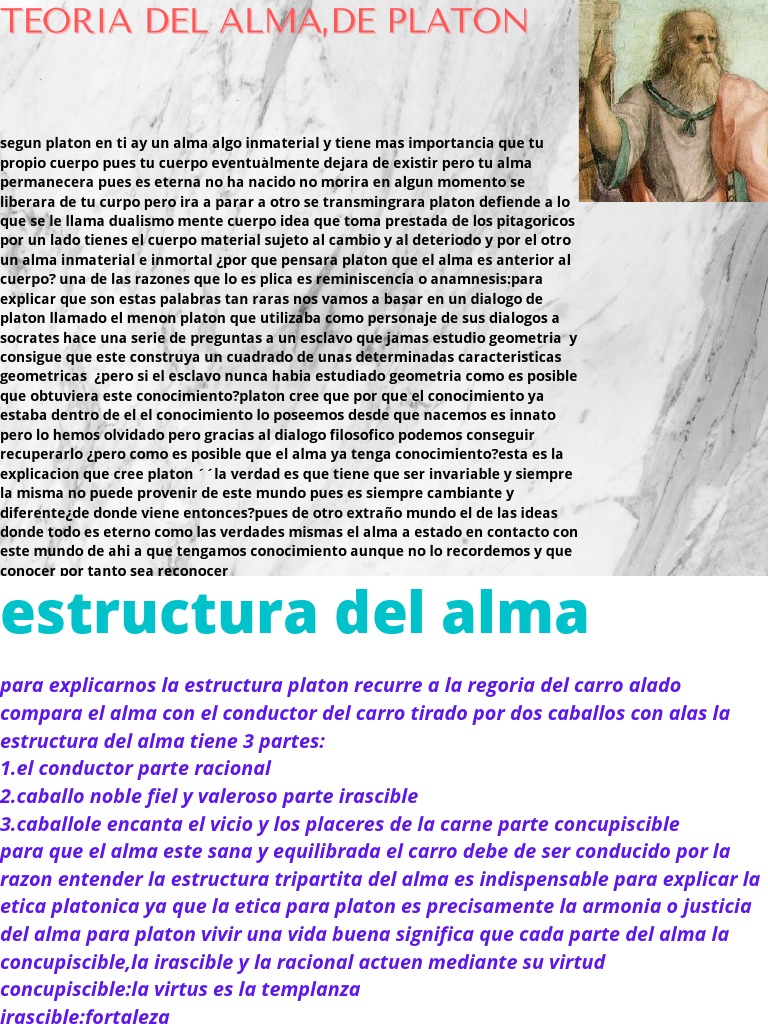 Teoria Del Alma, de Platon | PDF | Platón | Alma