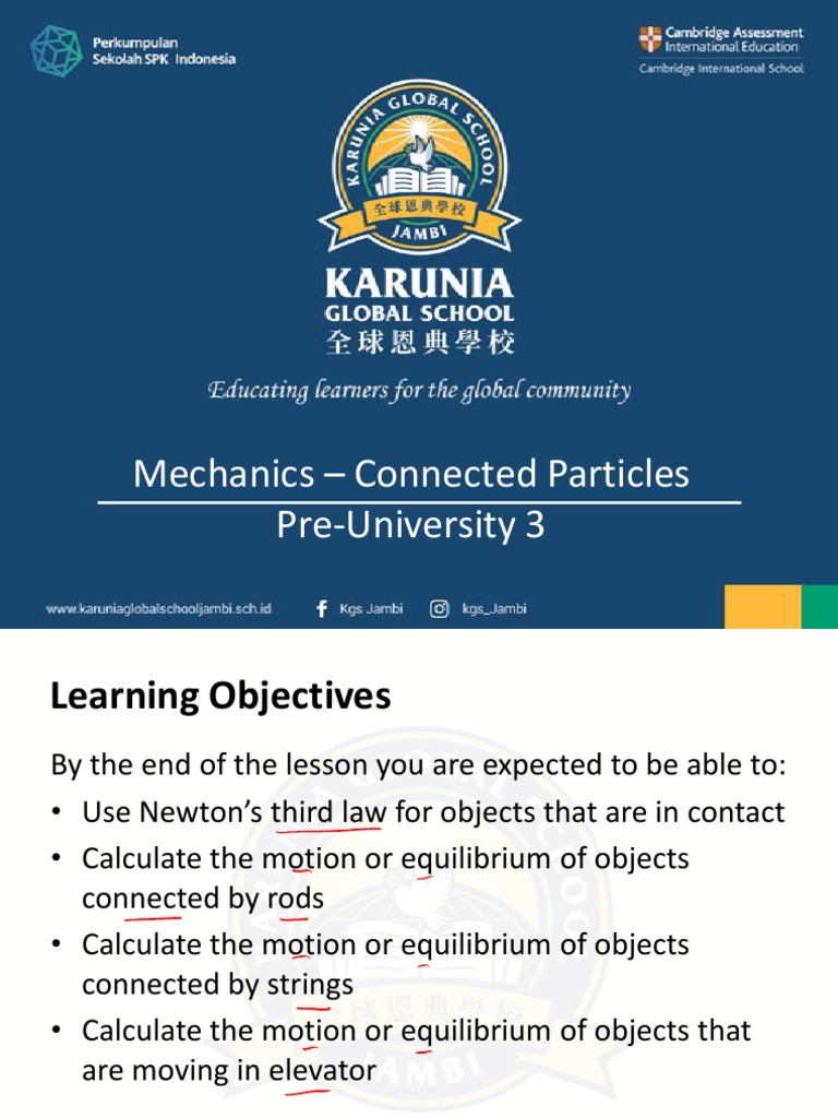 G12MEC21220802 - Connected Particles | PDF | Tension (Physics) | Newton ...