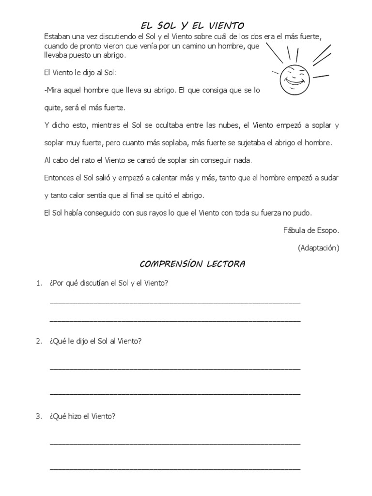 El Sol y El Viento | PDF