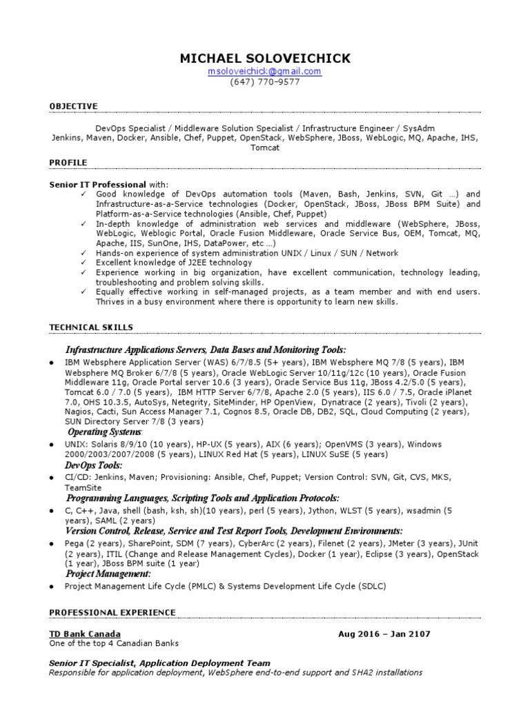 DevOps & Middleware Specialist Resume | PDF | Cloud Computing | Red Hat