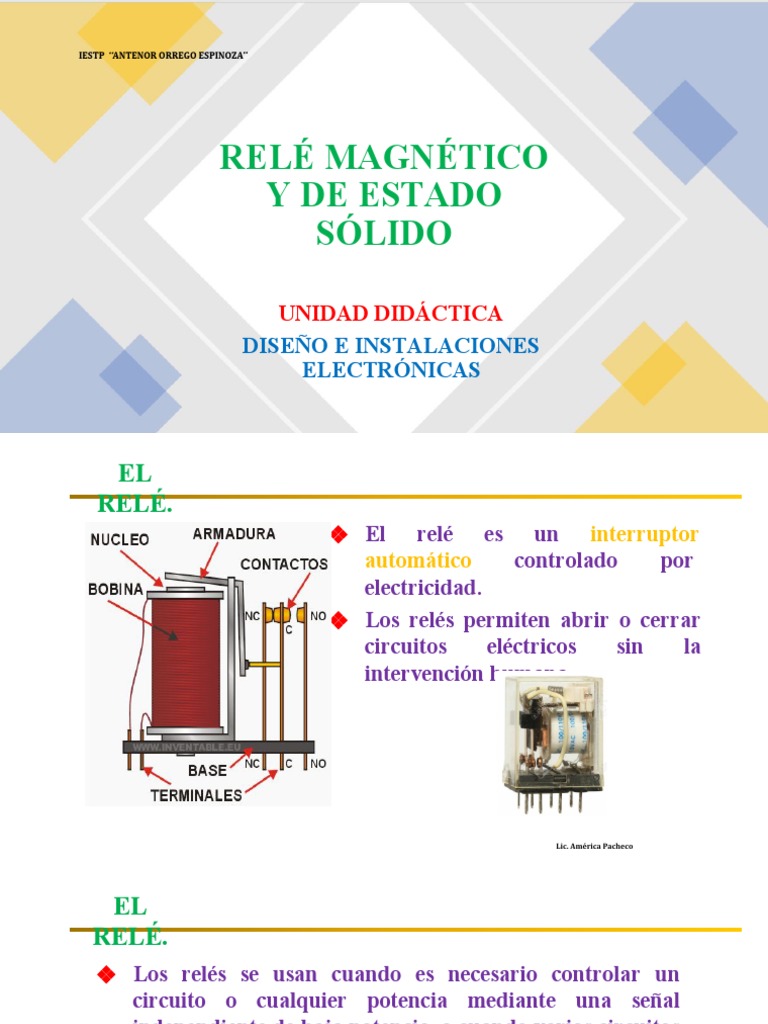 Rele Magnetico y de Estado Solido | PDF | Relé | Ingenieria Eléctrica
