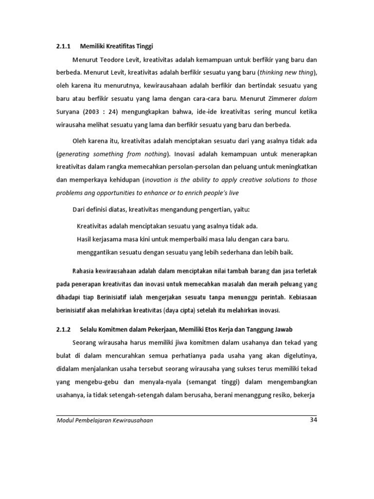 Karakter Wirausaha Sukses | PDF | Karier & Perkembangan | Bisnis