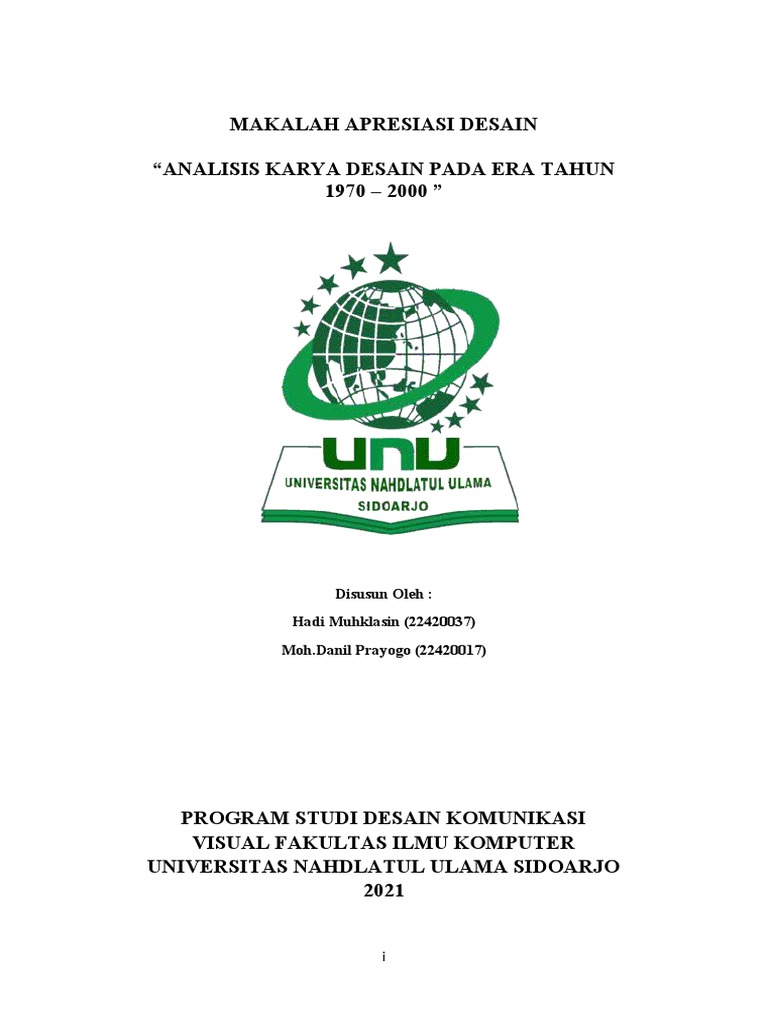 ANALISIS KARYA 1970-2000-Tugas Kelompok Hadi Mukhlasin (22420037) & Moh. Danil Prayogo (22420017 ...