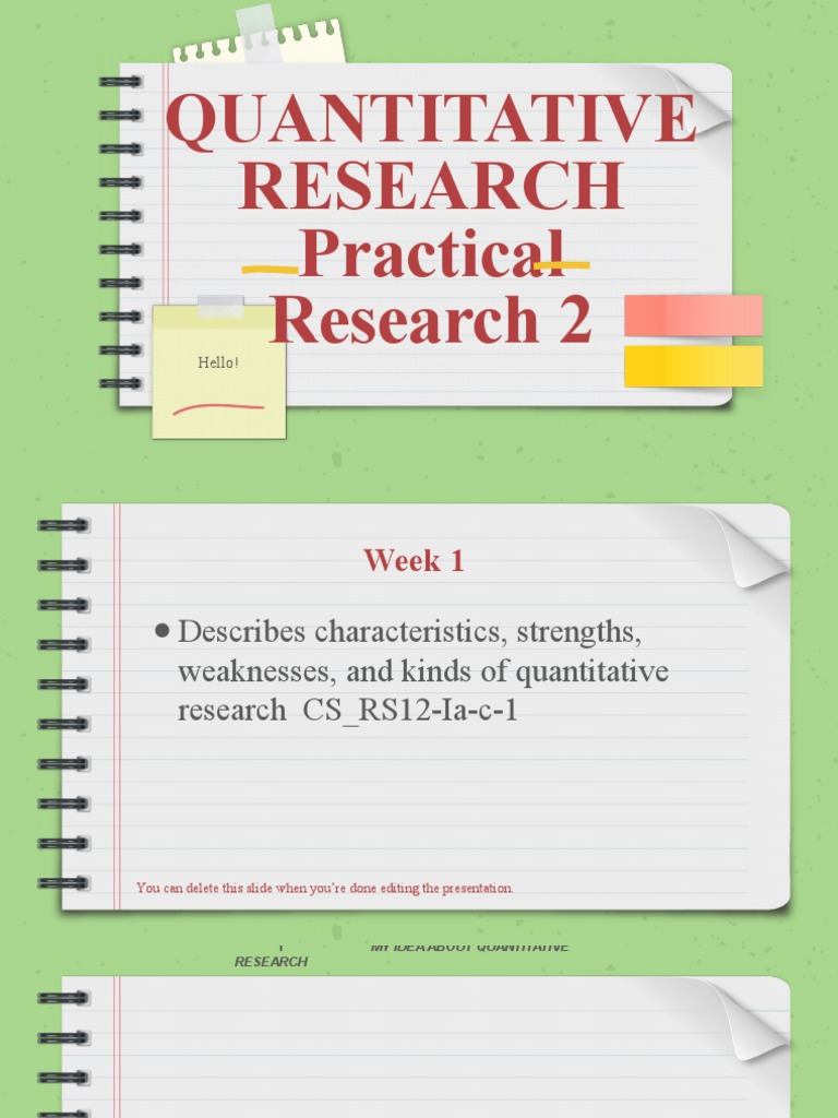 Research 2 Week 1-2 Lessons | PDF | Quantitative Research | Survey ...